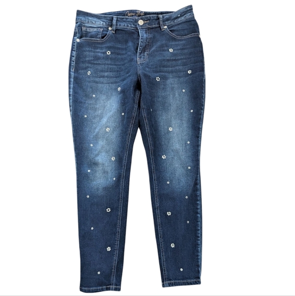 Copper Flash | Jeans | Copper Flash Blue Embellished Curvy Skinny Jeans ...
